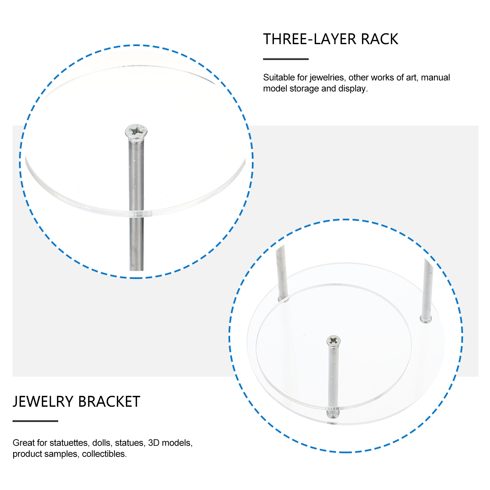 1Pc Transparent Displaying Holder Jewelry Bracket ... – Grandado