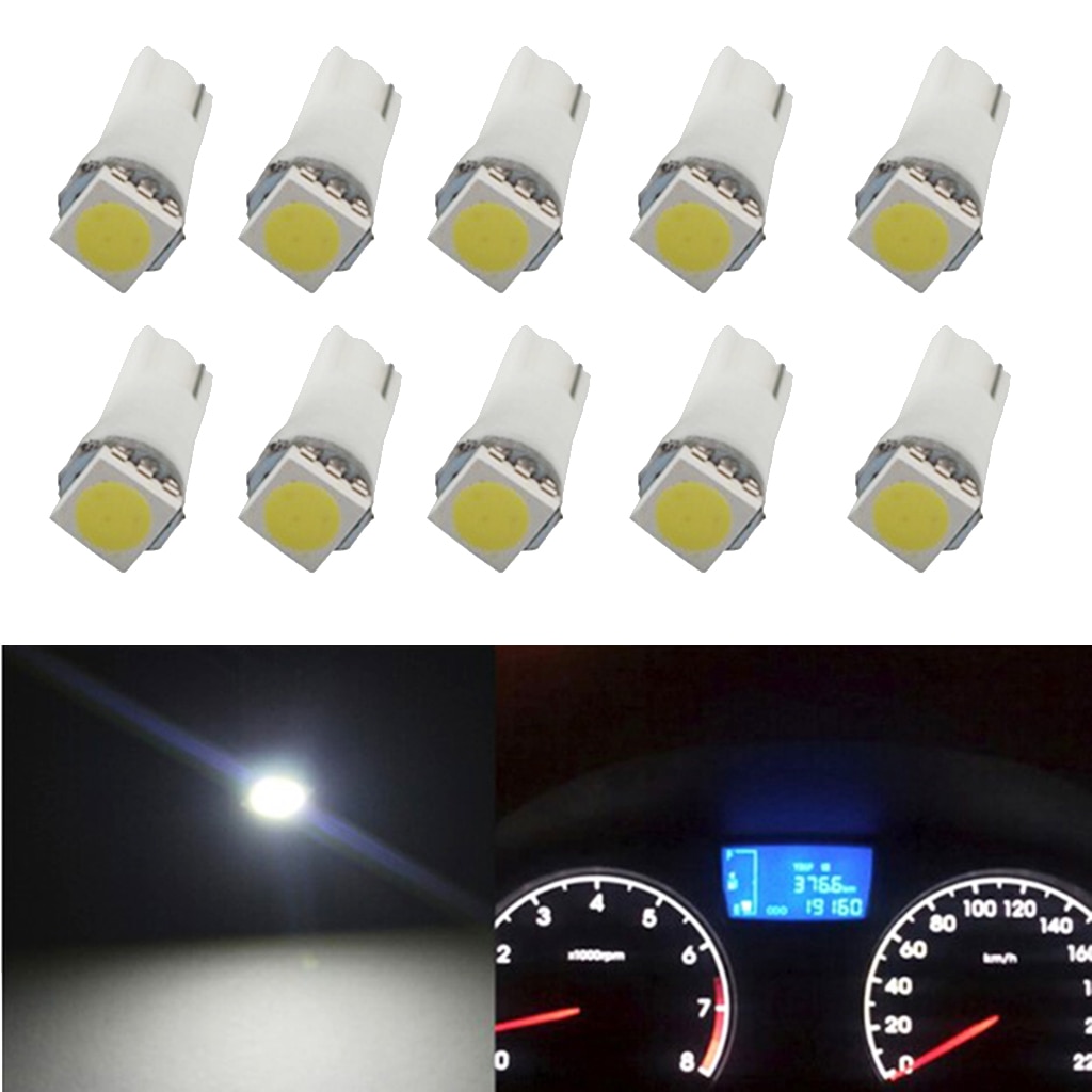10 Pcs T5 5050 Led Lamp Auto Vervanging 12V Dc Voo... – Grandado