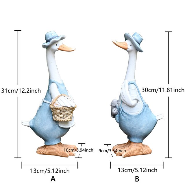 Duck Ornaments Resin Artificial Duck Garden Sculpt... – Grandado
