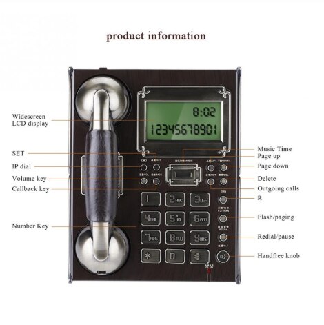 Retro telephone landline European style telephone ... – Grandado