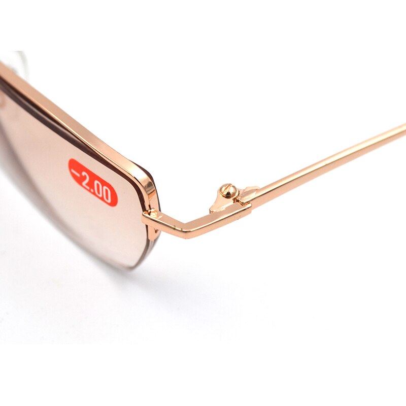 Myopia Sunglasses Metal Square Semirim Spectacles ... – Grandado