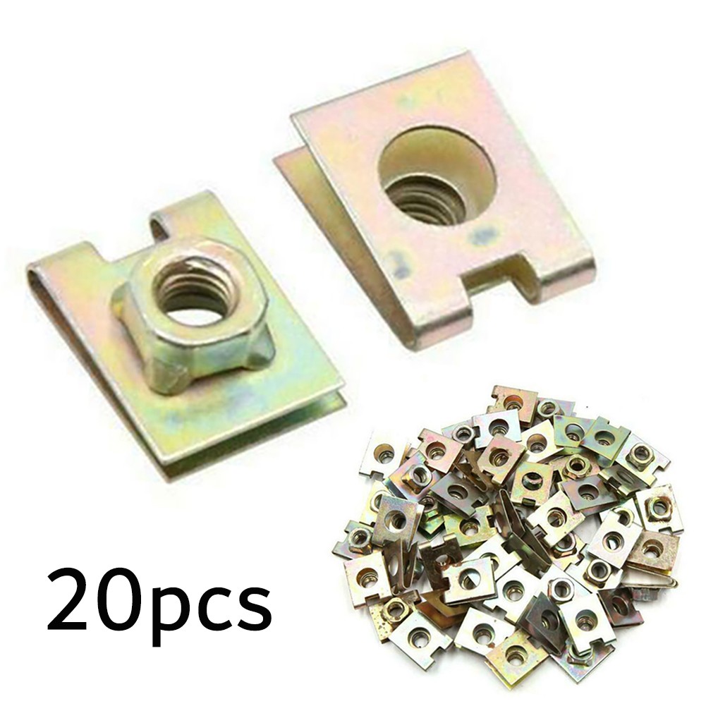20 Pcs/set U-Clip Speed Nut Fastener Rivet Copper ... – Grandado