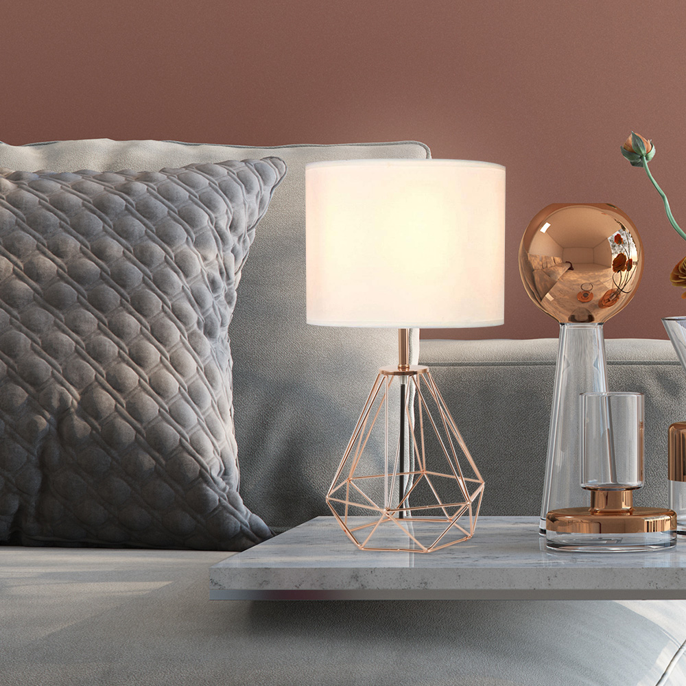 Retro Table Lamp Wrought Iron Simple Diamond Table... – Grandado