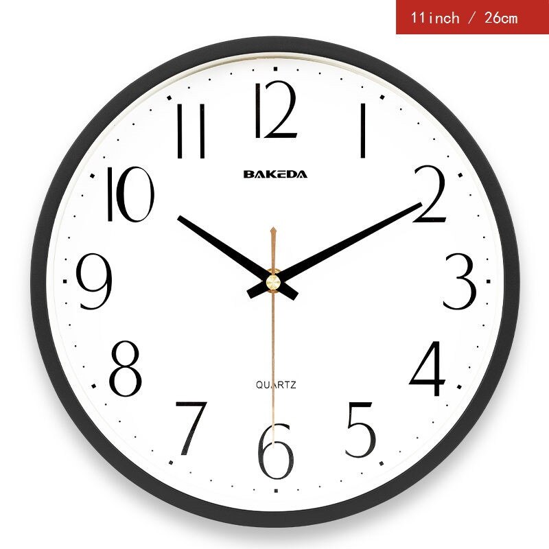 Nordic Wall Clock Modern Simple Frame White Dail T... – Vicedeal