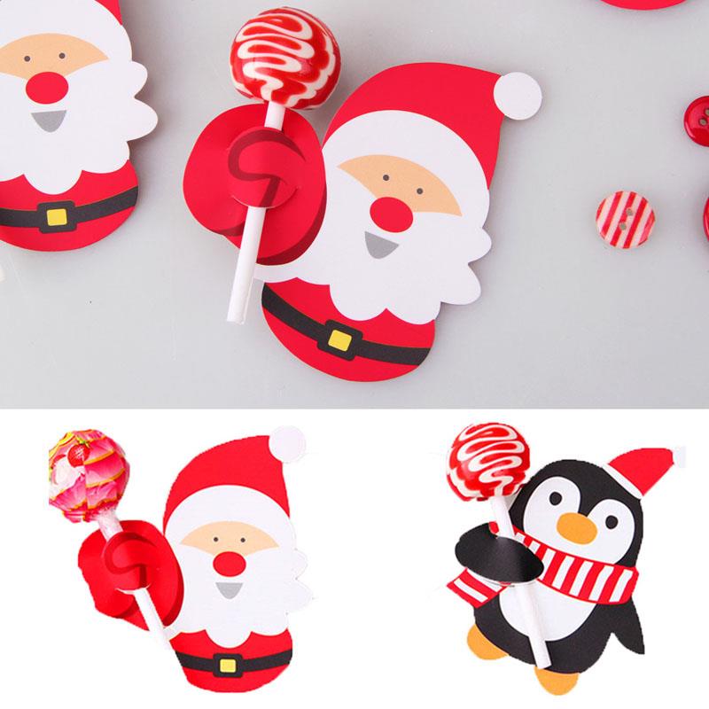 Santa Claus Penguin Decoration Lollipop Holder Can... – Grandado
