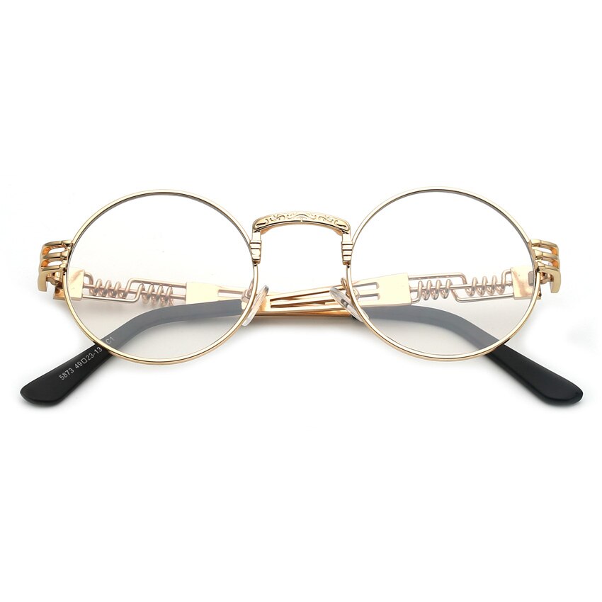 Peekaboo clear gold round frames eyeglasses for wo... – Vicedeal