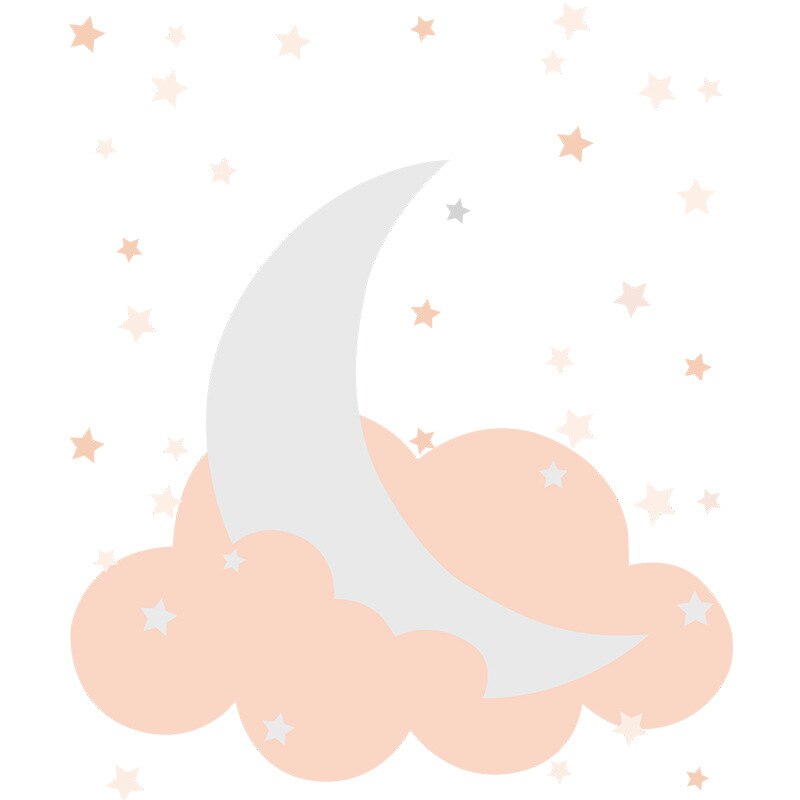 Kids Rooms Wall Decor Wall Stickers Moon Cloud Sta Grandado Kids Rooms Wall Decor Wall Stickers Moon Cloud Sta Grandado