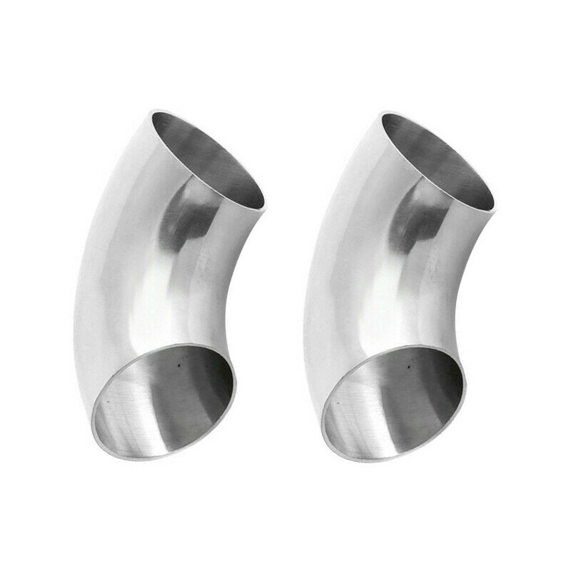 2PC 2.5 Inch/63mm Auto Uitlaat Rvs 90 Graden Bocht... – Grandado