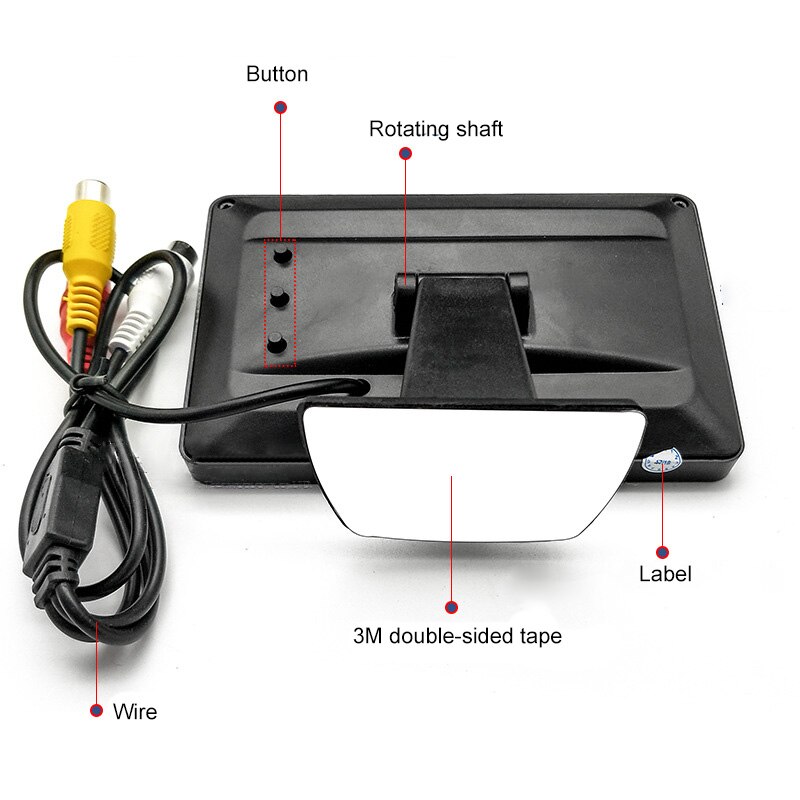 4,3 Zoll HD Desktop Auto Fahrzeug Bildschirm 2-Kan... – Vicedeal