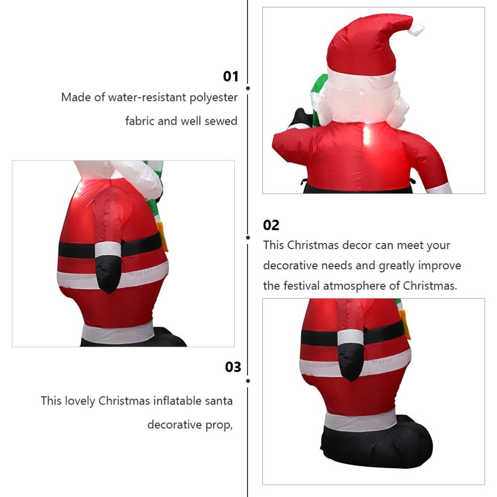 1 Set Inflatable Santa Claus Decor Prop Christmas ... – Vicedeal