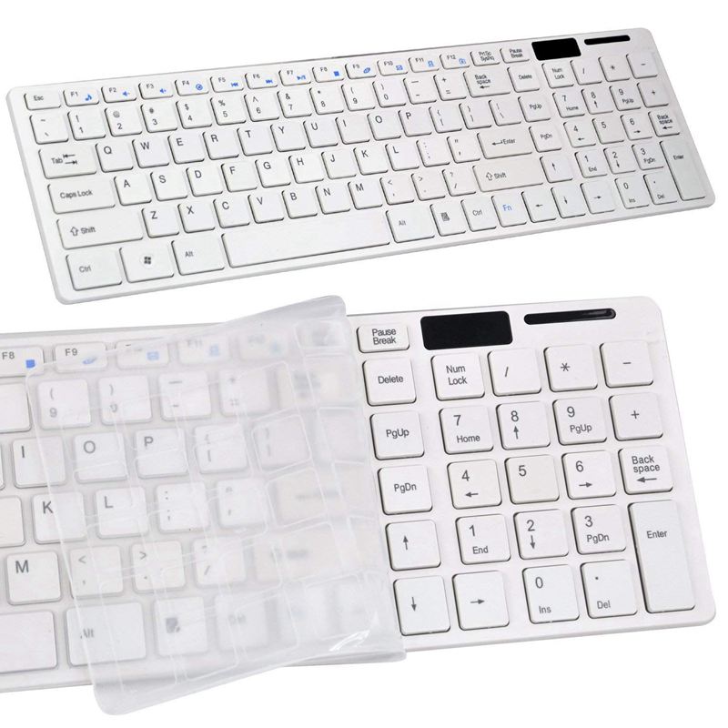 Wireless Slim White Keyboard + Wireless Optical Mo... – Grandado