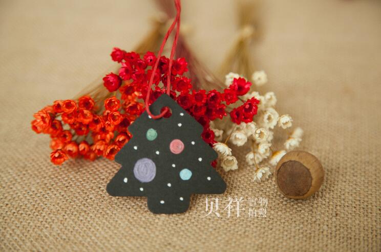 100 pcs DIY tree shape hang tags Wedding Brown Kra... – Grandado