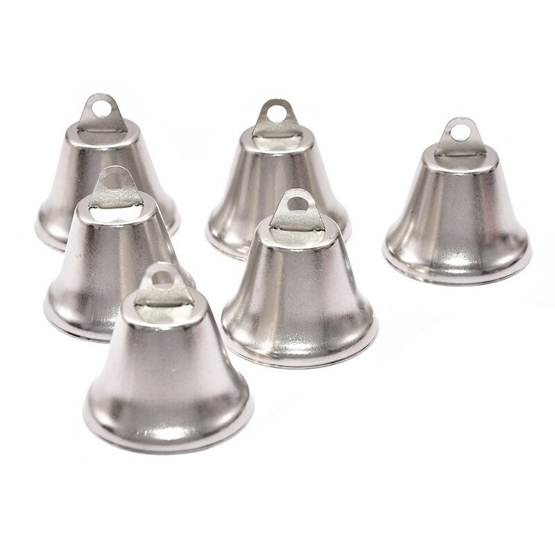 50Pcs Silver Christmas Jingle Bell Ornaments Metal... – Grandado