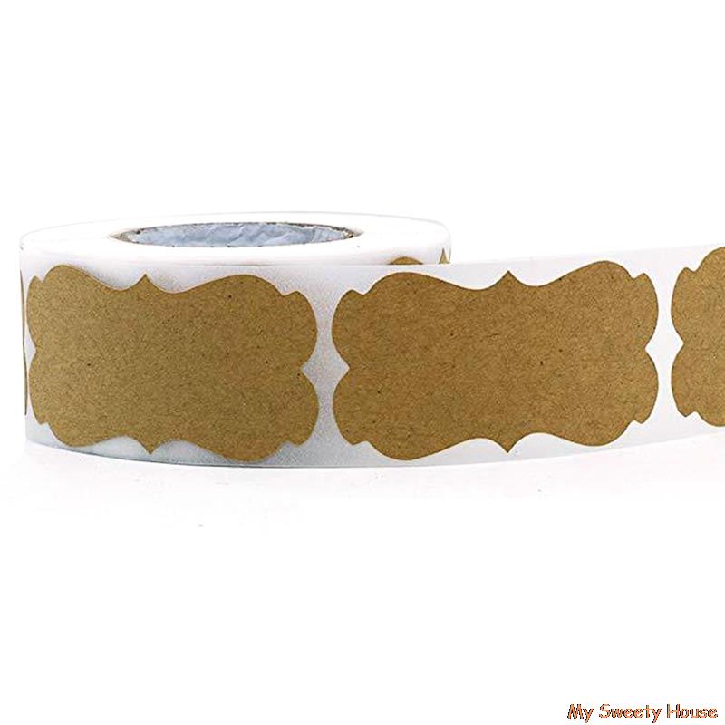 300Pcs Kraftpapier Stickers Blank Handgemaakte Sti... – Vicedeal