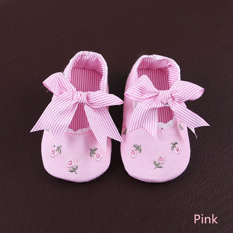 Baby pige sko hvide blonder blomster broderede blø... – Vicedeal