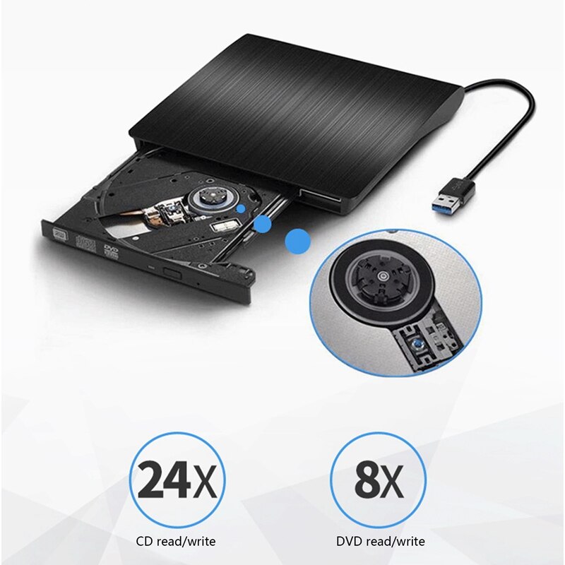 -USB 3.0/Type-C Ultra Thin External DVD RW CD Burn... – Grandado