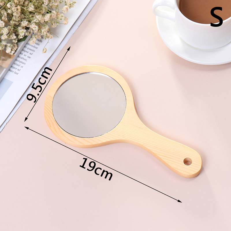1pc Holz Vintage Hand Spiegel Make-Up Eitelkeit Sp... – Vicedeal