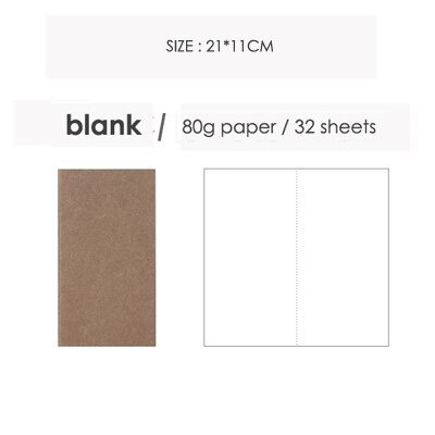 Kraft Paper Traveler Notebook Inside Page Diary No... – Grandado
