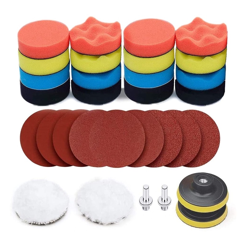 Polijsten Pad Kit, Auto Schuim Boor Polijsten Pad ... – Grandado