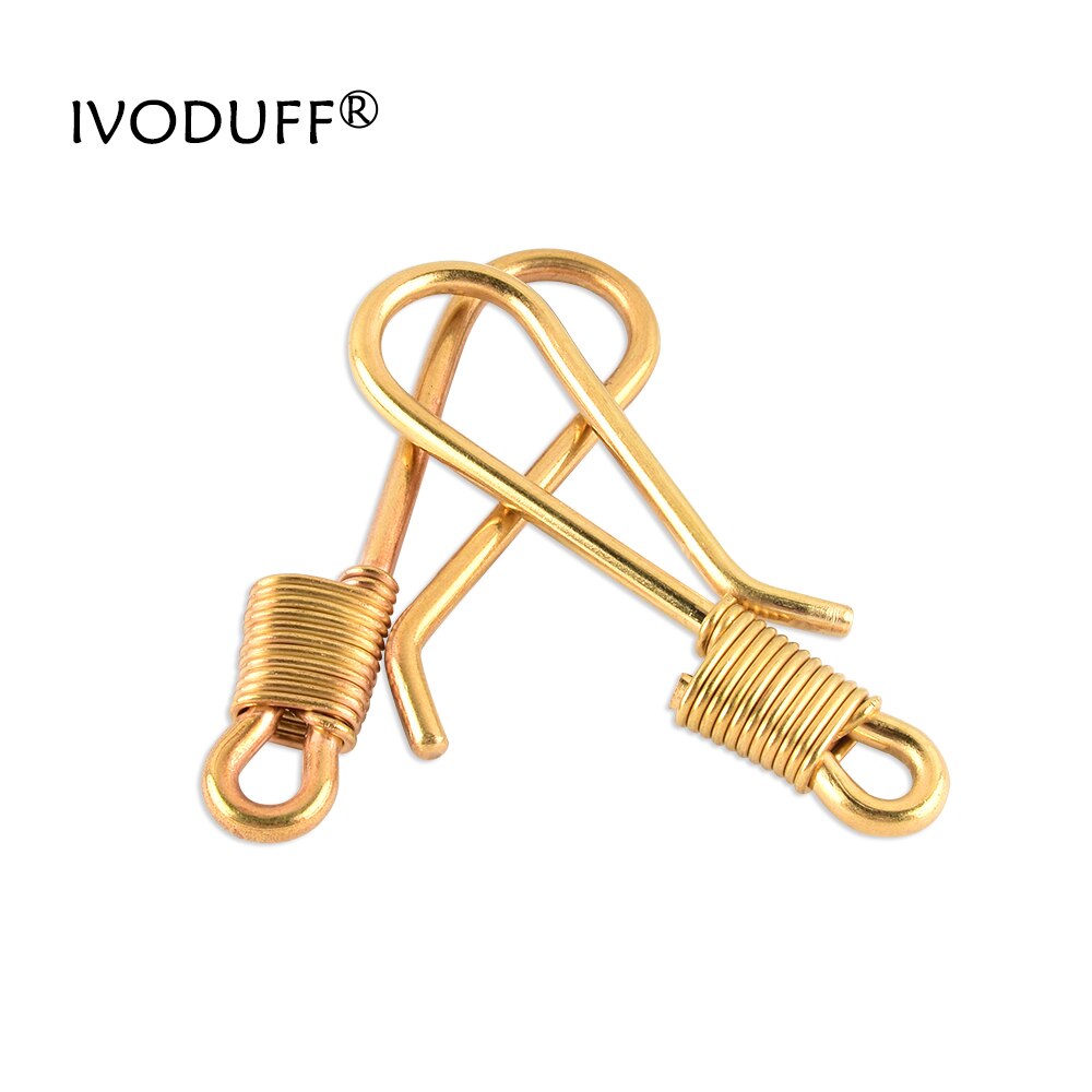 Solid messing metal nøglering, metal karabinhage m... – Grandado