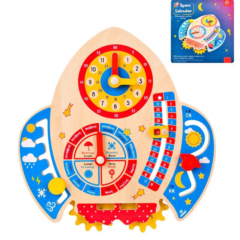 Children Rocket Calendar Weather Clock Educational... – Vicedeal