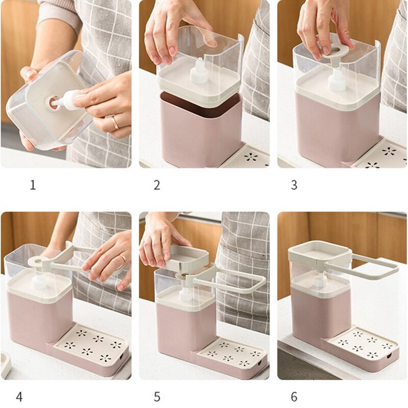 Multifunctionele Spons Rack Zeepdispenser Handleid... – Grandado