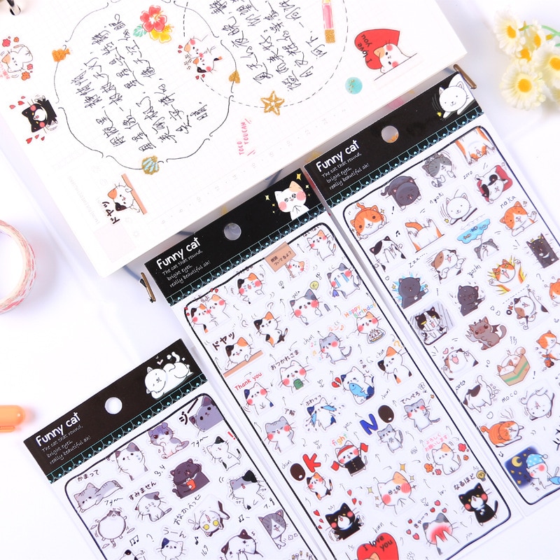 Kawaii Cat Pet Friend PVC Transparent Stickers Scr... – Vicedeal