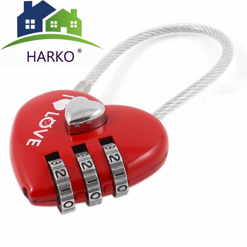 Mini Cute Resetable Combination Padlock Heart Lock... – Vicedeal