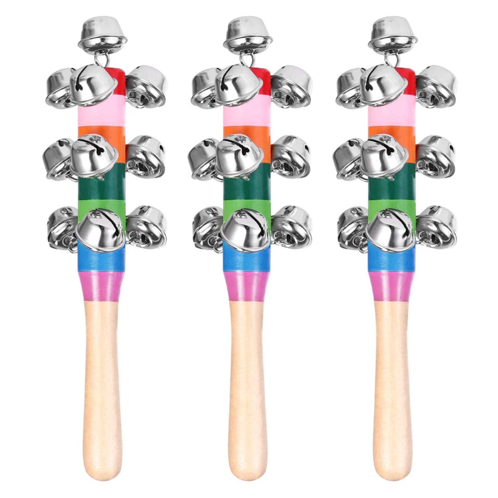 3pcs Christmas Hand Jingle Bells Hand Sleigh Bells... – Vicedeal