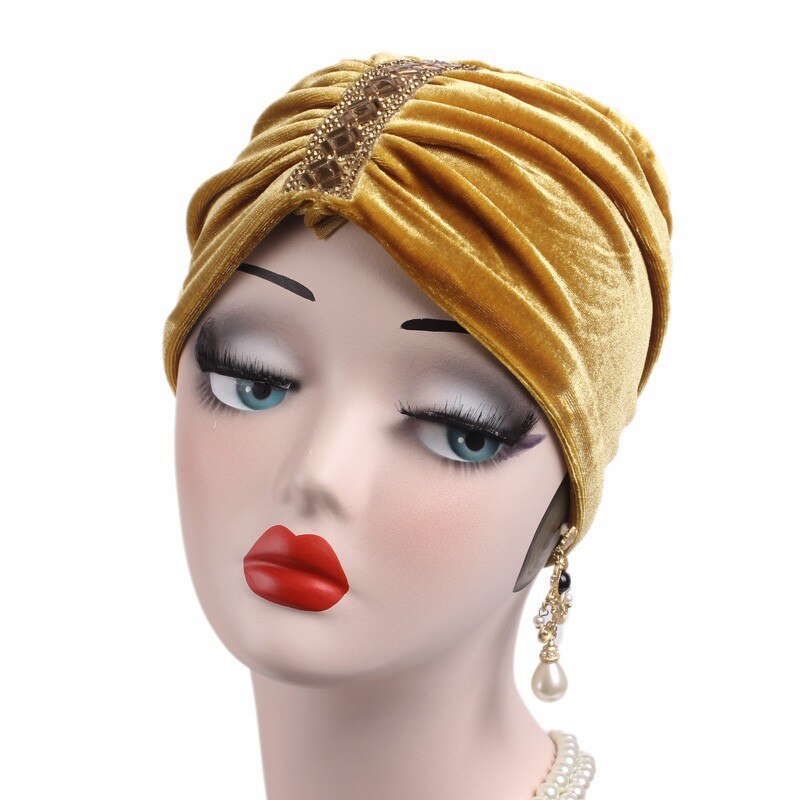 Vrouwen Moslim India Cap Dames Fluwelen Hoed Beani... – Vicedeal