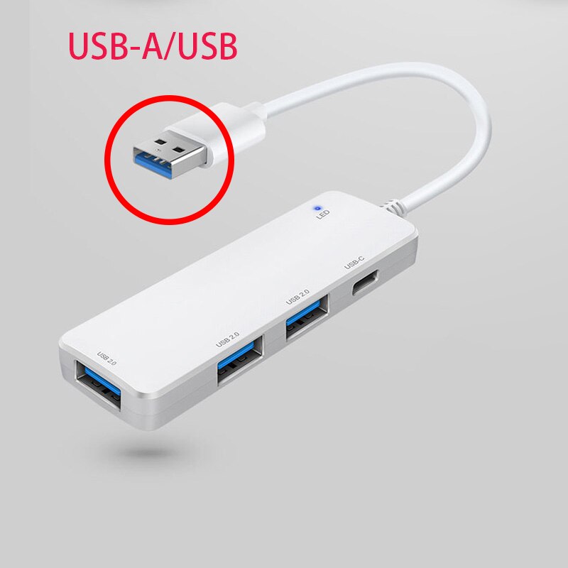 W5P-U2 ABS 4 Ports USB 2.0 Desktop HUB OTG Hubs US... – Vicedeal