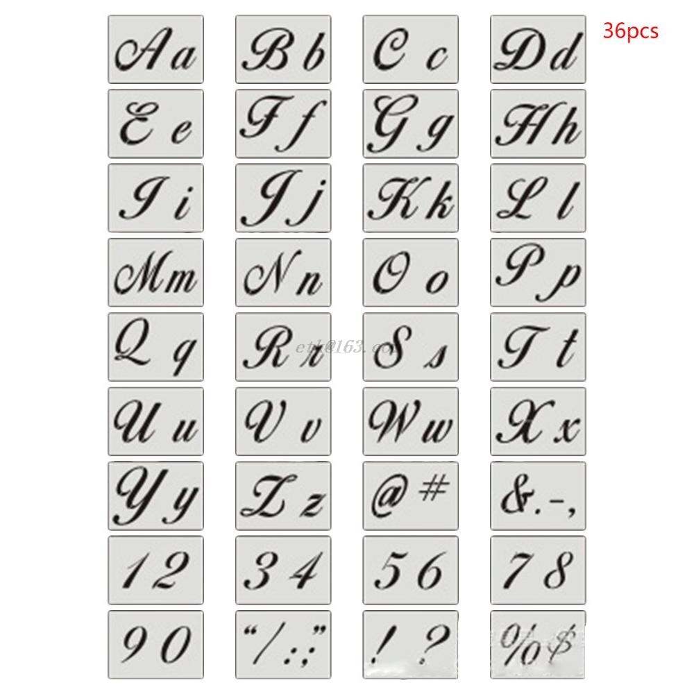36pcs/set Letter Alphabet Stencil Painting DIY Dra... – Vicedeal