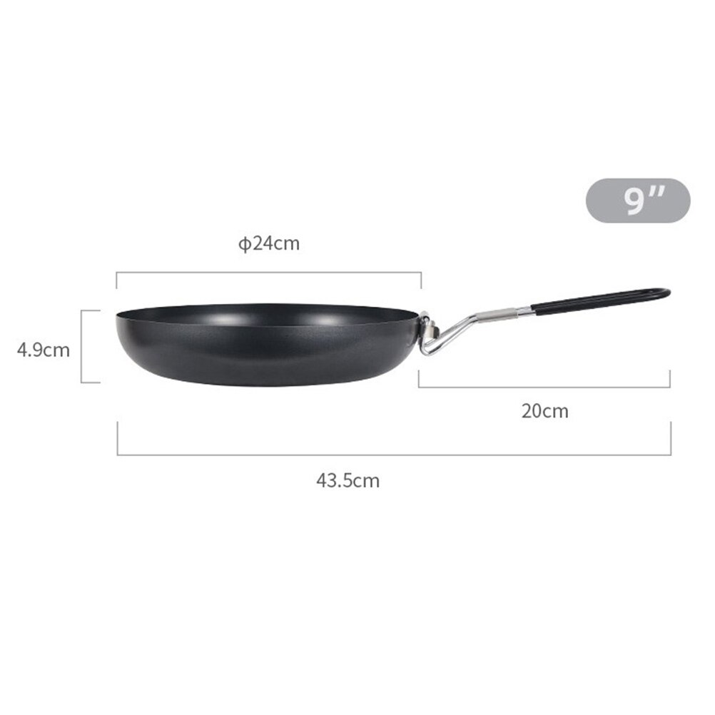 9 Inch Cast Iron Grill Pan with Foldable Handle Ca... – Grandado