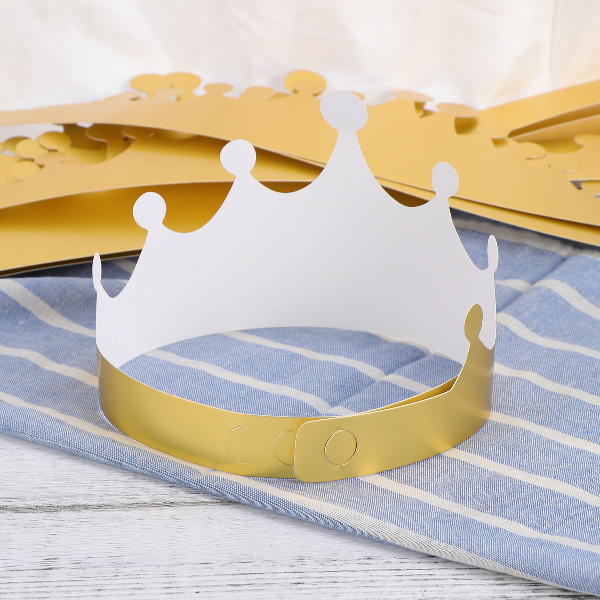 12 PCS Golden Paper Crown Hats Birthday Party Hats... – Grandado