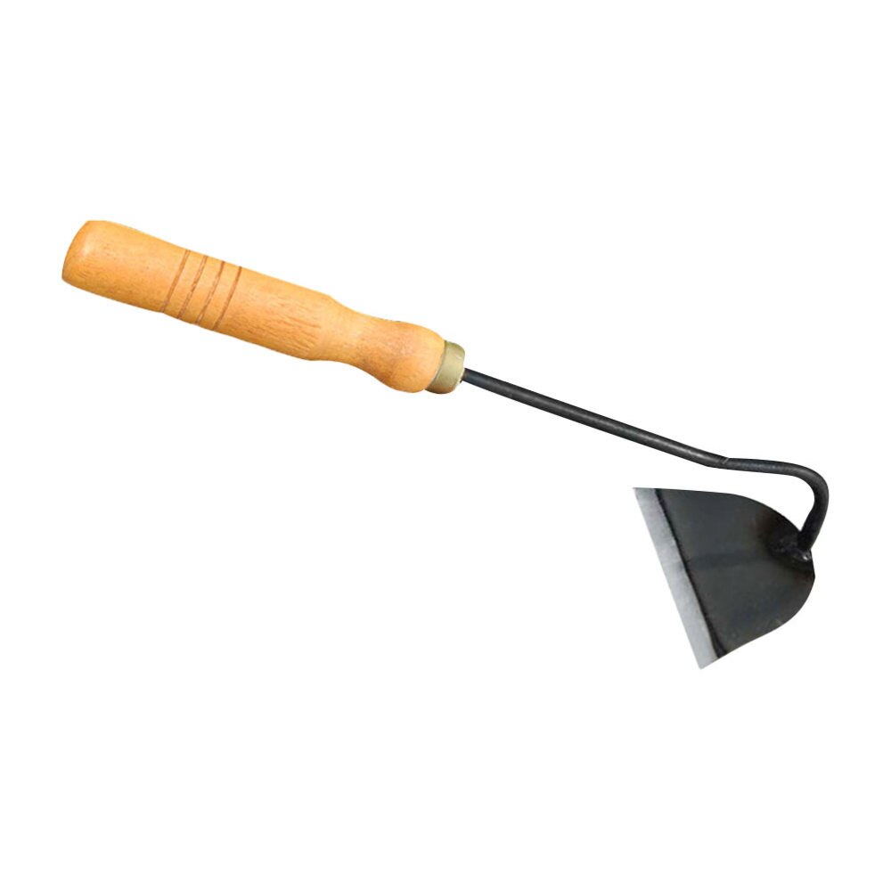 Wooden Handheld Bent-neck Hoe Iron Farm Garden Too... – Grandado
