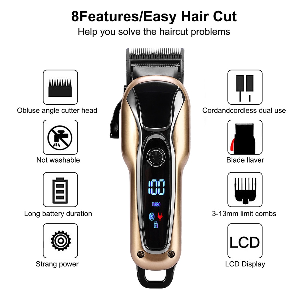 Multifunction Electric Hair Clipper Digital Hair T... – Vicedeal