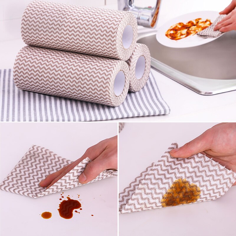 50 Pcs/Rolls Disposable Reusable Kitchen Rolls Non... – Grandado