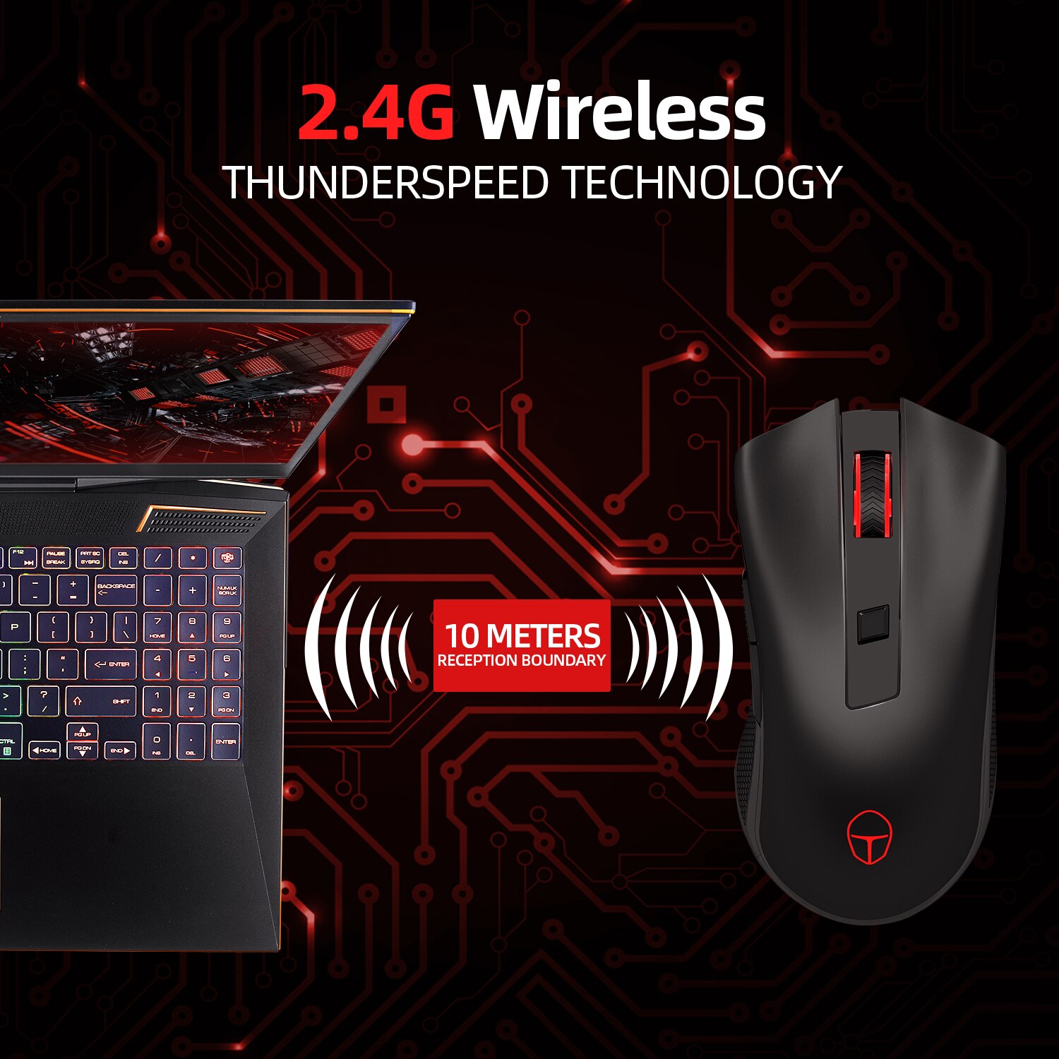 ThundeRobot ML201 Wireless Mouse Gamer 2400DPI 5 B... – Grandado