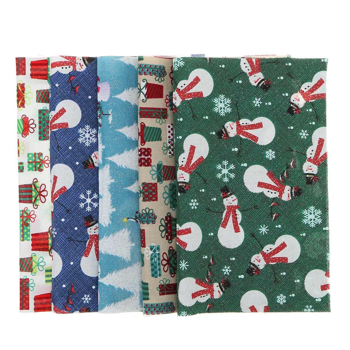5/10 stk jul bomuldsstof patchwork fedt kvart bund... – Grandado
