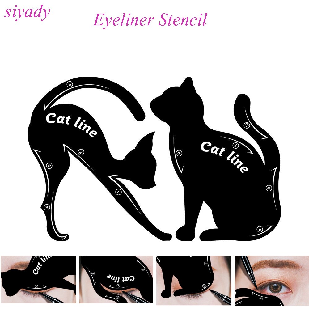 2 stks Kat Lijn Pro Eye Eyeliner Stencils Template... – Grandado