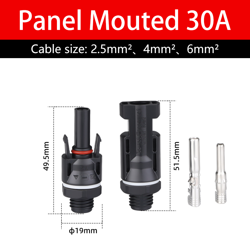 1 Pair Solar Panel Mount Photovoltaic Connector IP... – Vicedeal