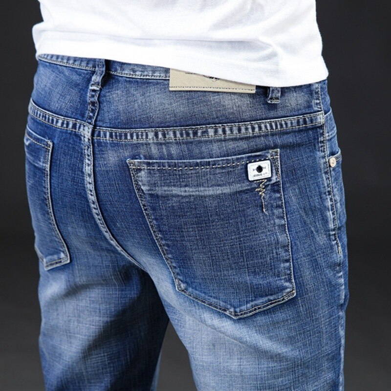 Summer thin men's jeans summer stretch Slim li... – Grandado