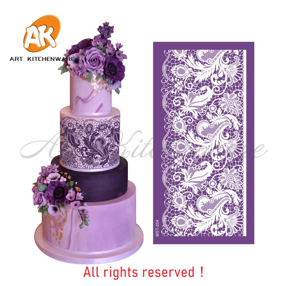 Flowers Mesh Stencil Lace Wedding Cake Stencil Cak... – Grandado
