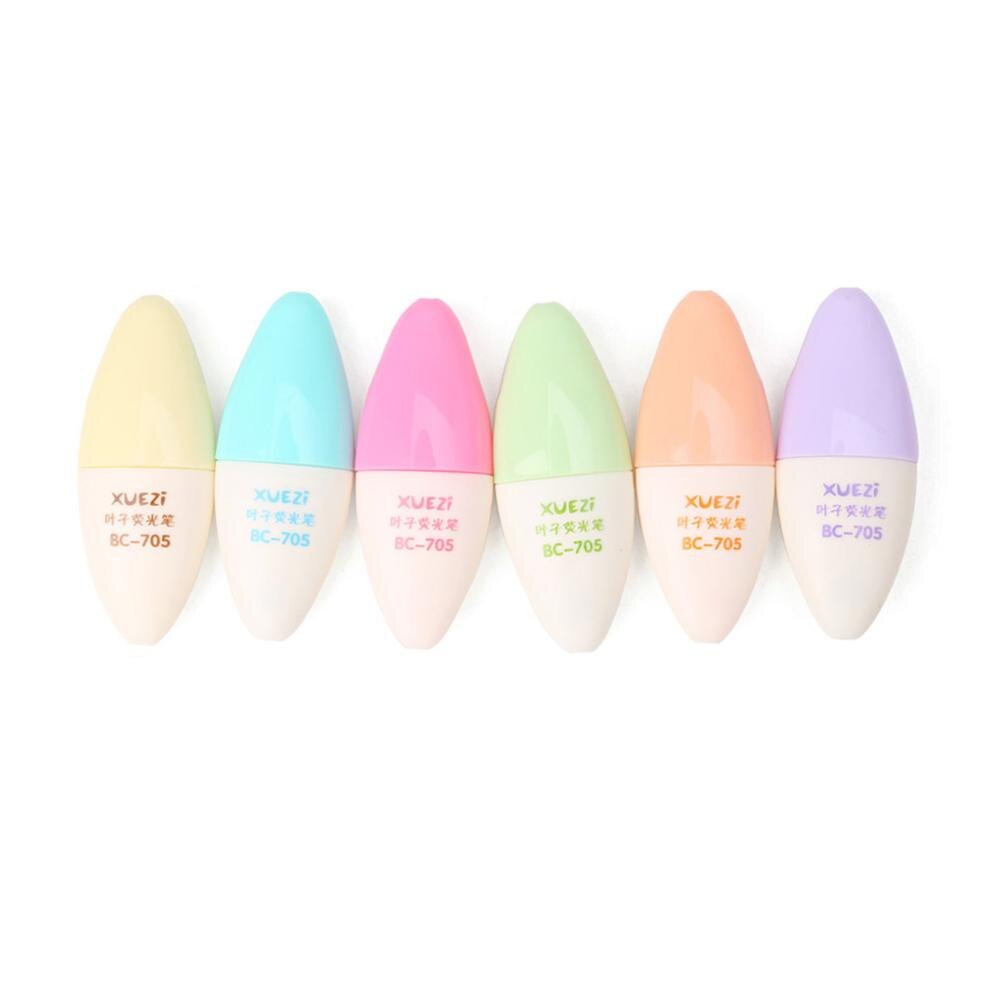 6 pcs Mini Pill Leaves Eggs Shaped Highlighter Pen... – Grandado