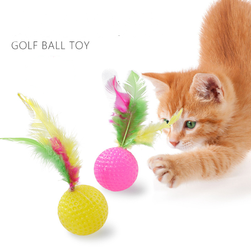 Plastic Golf Ball, Cat Toy Cat Ball Toy, Random Co... – Grandado