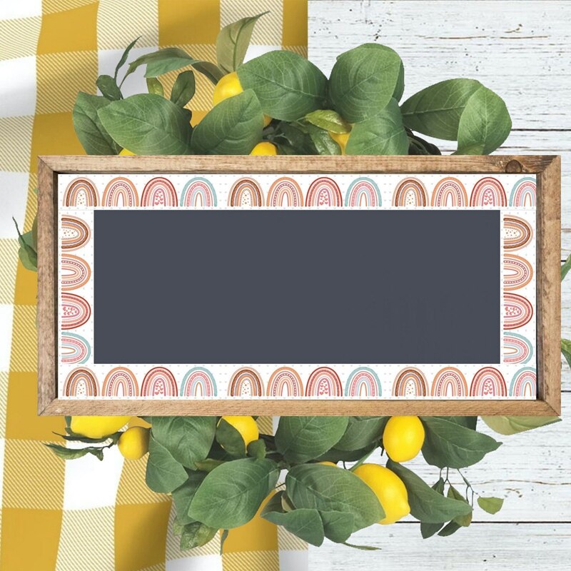 20M Simply Stylish Boho Rainbow Bulletin Board Bor... – Grandado