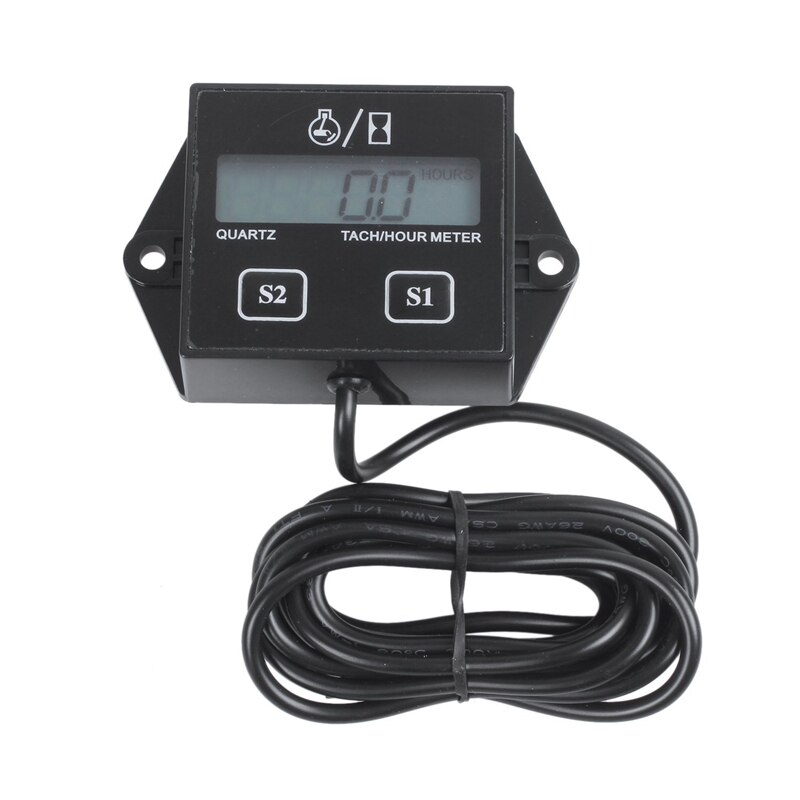 Digital LCD engine hour meter tachometer Tach gaug... – Grandado