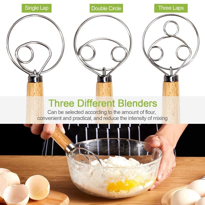 3PCS Danish Dough Whisks, Mixing Whisk Tools for K... – Grandado