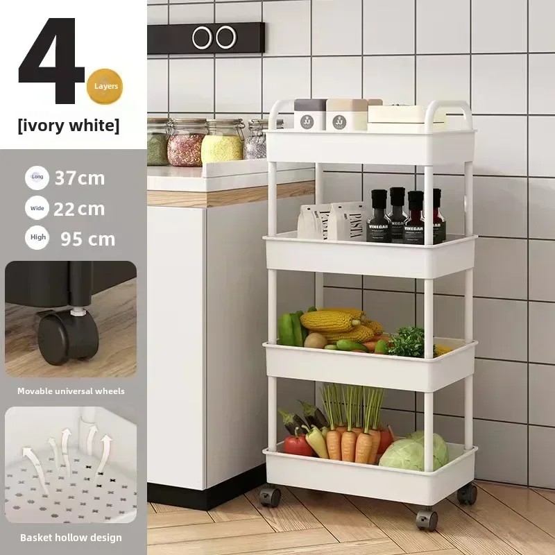 Mobile Storage Rack Trolley 3/4 Layer Storage Rack... – Vicedeal