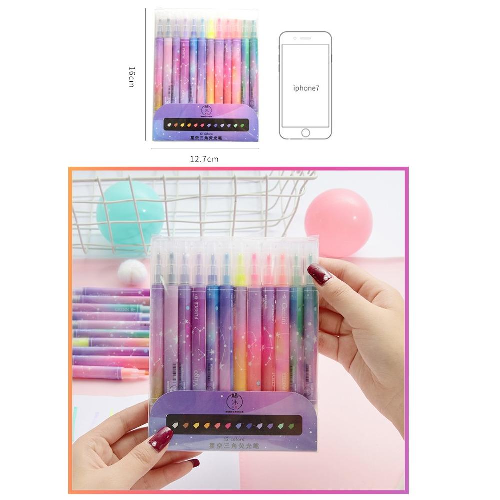12pcs Zodiac Color Highlighter Marker Spot Liner P... – Grandado